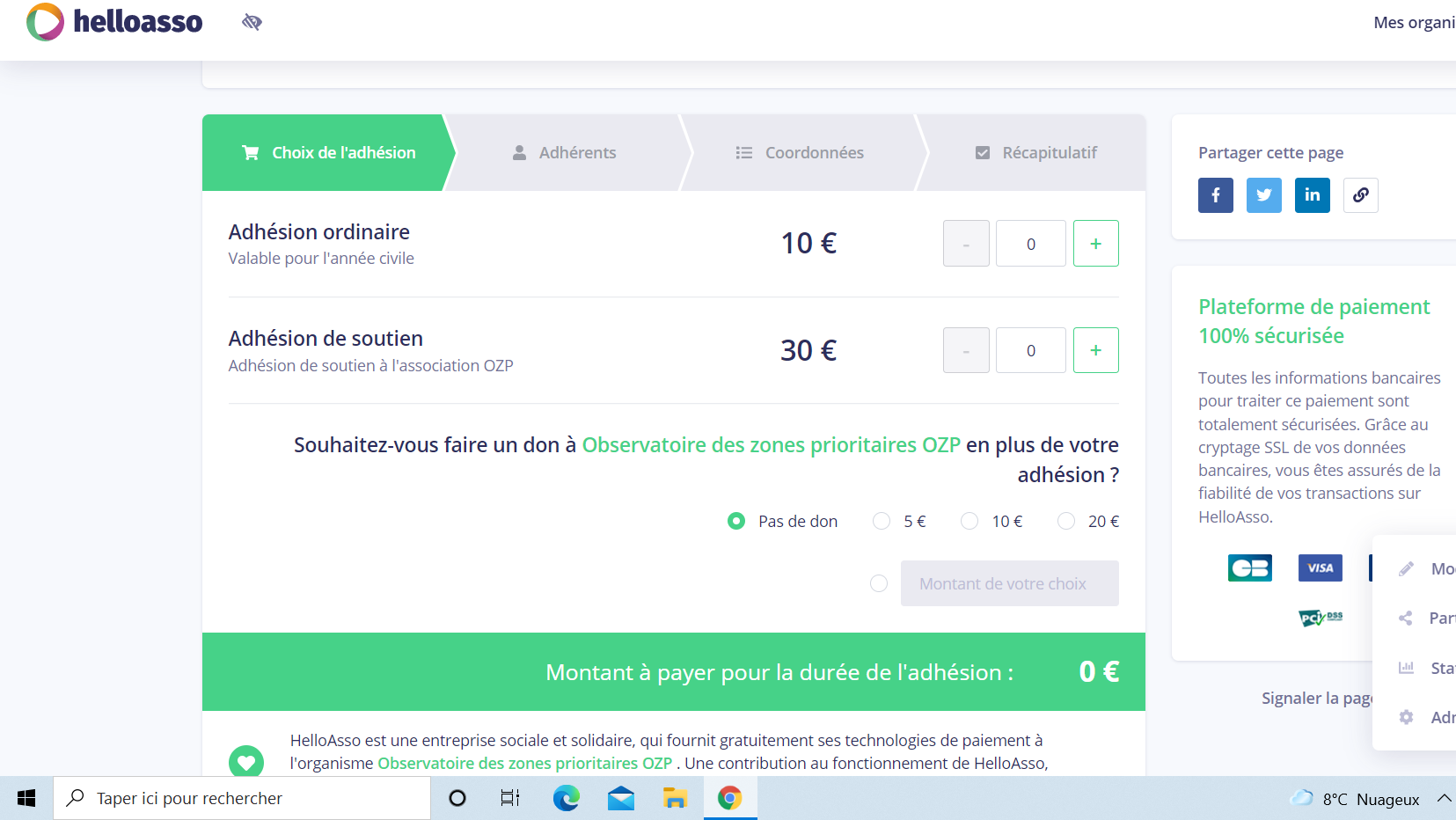 Régler votre cotisation OZP en ligne (aide) - - OZP - Observatoire des ...